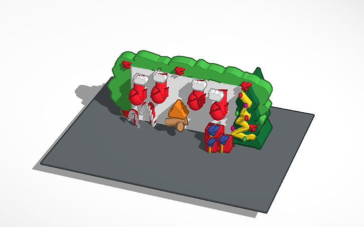 3D design Annmaries Christmas fireplace | Tinkercad