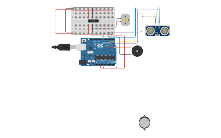 Circuit design Water Level Controller - Tinkercad