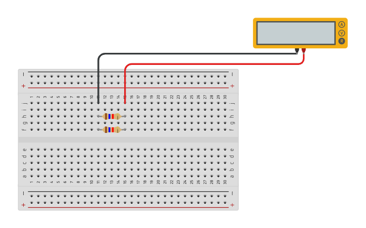 Circuit design resistor in parallel - Tinkercad