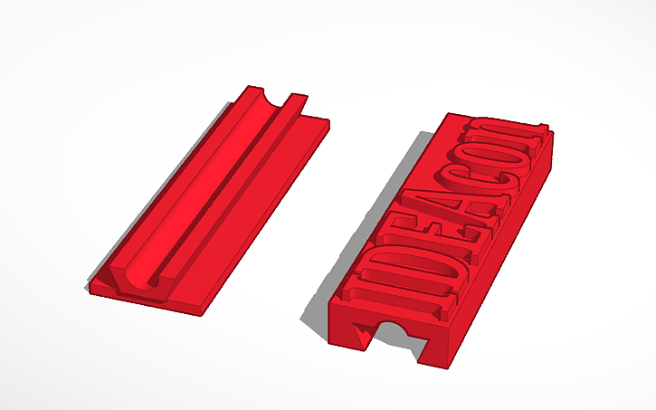 3D design cable label - Tinkercad
