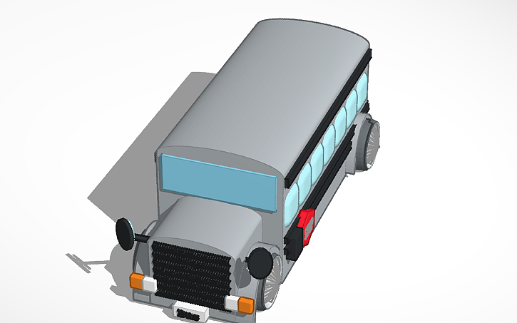 3D design flying School Bus | Tinkercad