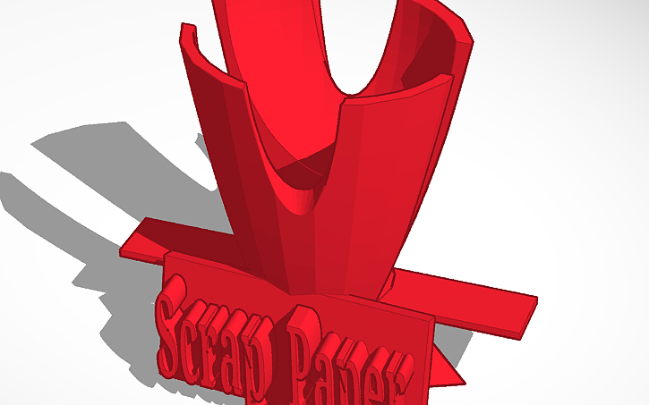 3D design Paper Note Holder | Tinkercad