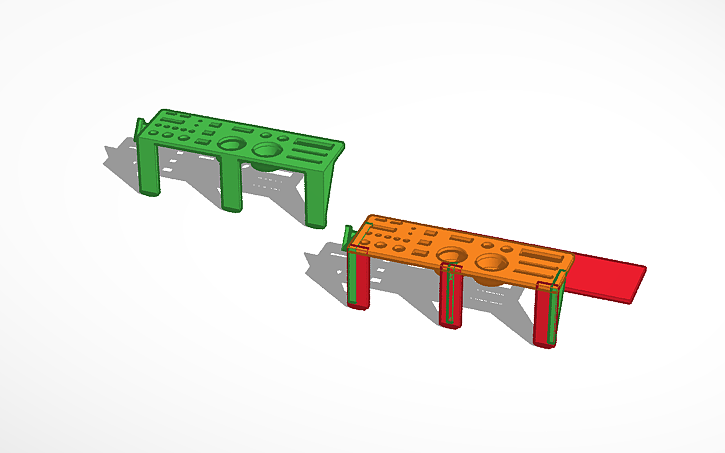 3D design 3D Printer tool rack for large command strips | Tinkercad