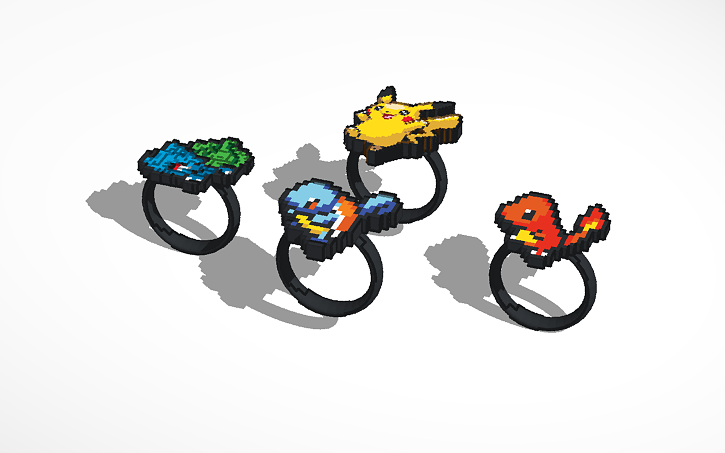 3D design Pokémon Ring's - Tinkercad