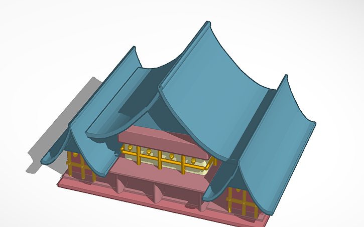 3D design Japanese Palace - Tinkercad