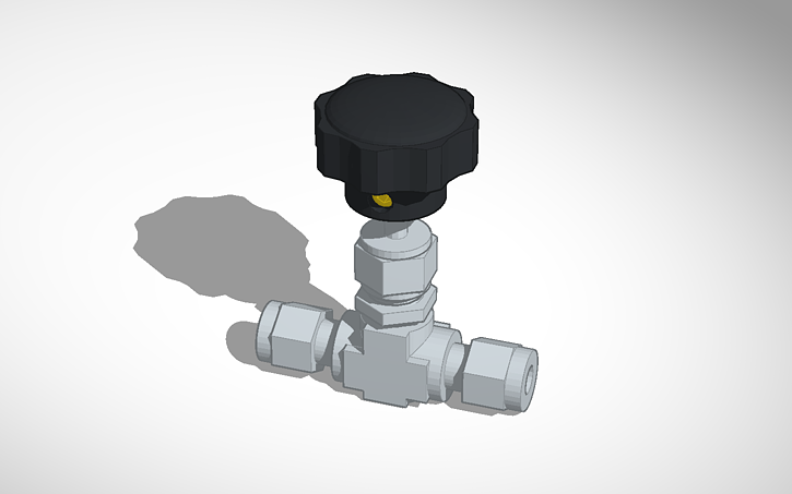 3D design needle valve - Tinkercad