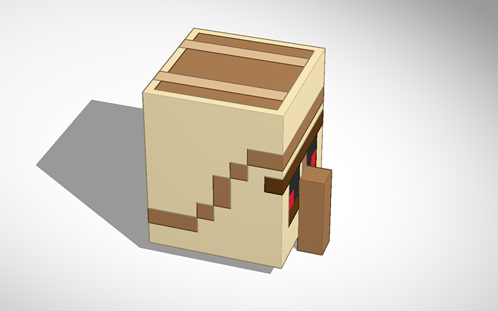 3D design Minecraft Iron Golem (Head) - Tinkercad