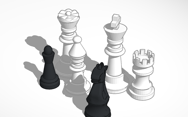 3D design chess set - Tinkercad