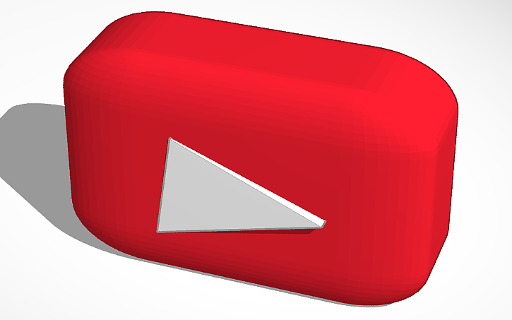 3D design YouTube Logo | Tinkercad