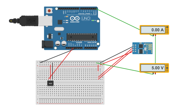 Circuit design Lighting an led - Tinkercad