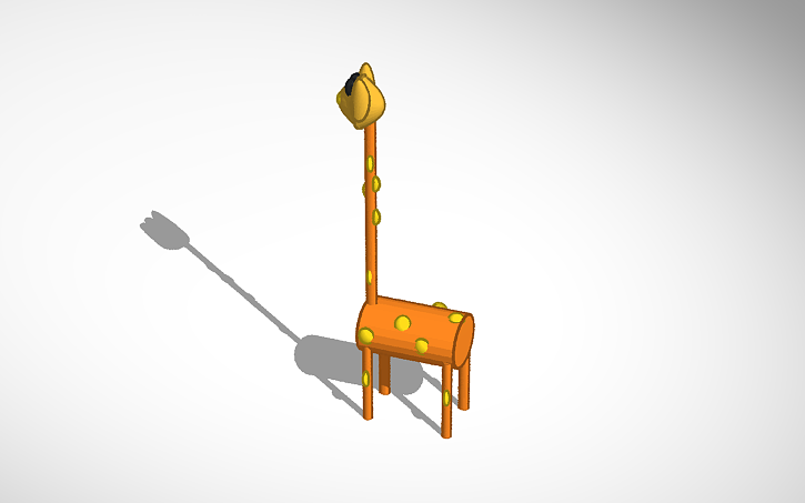 3D design giraffe - Tinkercad