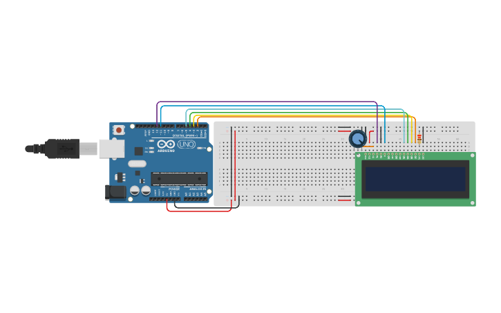 Circuit design 712119-電子三甲-17號-洪紹倫-LCD-HELLO WORLD第一題 - Tinkercad