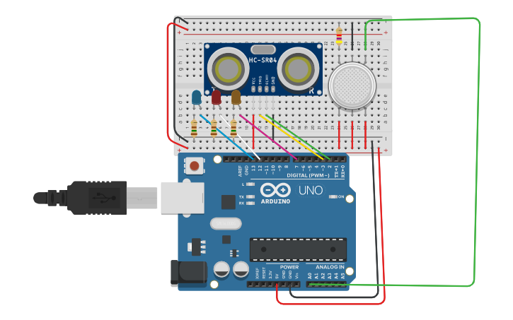 Circuit design EJERCICIO 4 LABORTORIO | Tinkercad