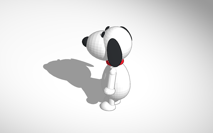3D design snoopy - Tinkercad