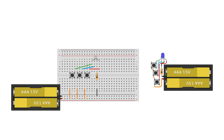 Circuit design RGB led | Tinkercad