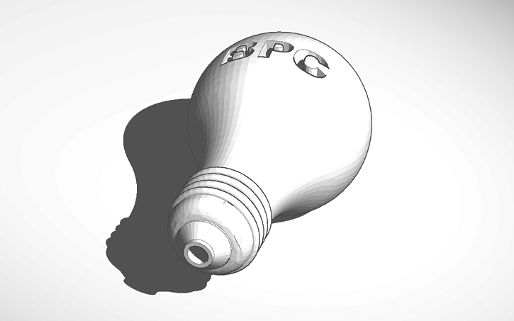 3D design light bulb | Tinkercad