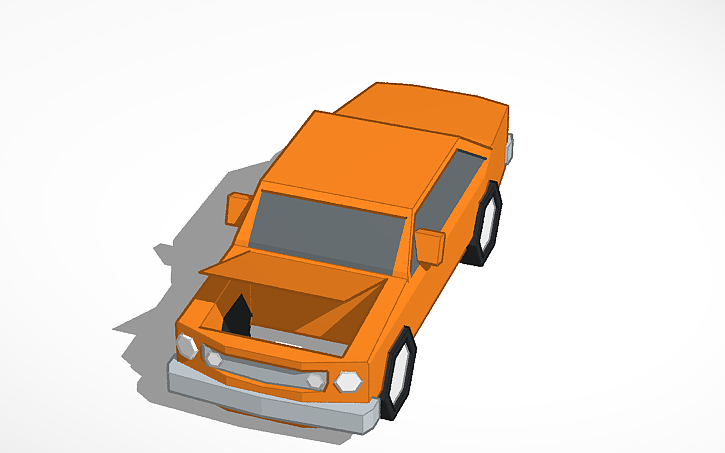 3D design car with engine - Tinkercad