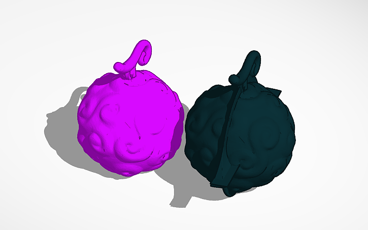 3D design one piece devil fruit - Tinkercad