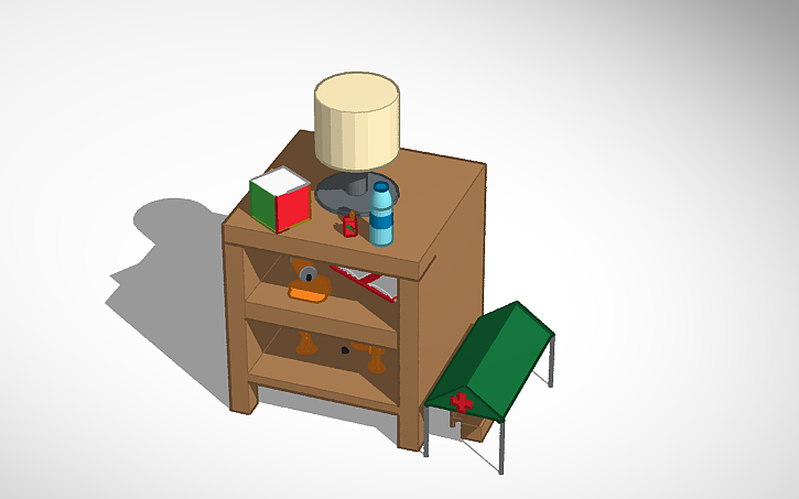 3D design The usual table beside the bed | Tinkercad