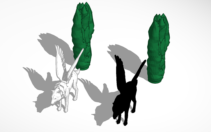 3D design wolf Angels | Tinkercad