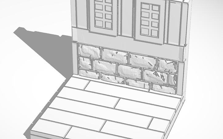 3D design wood_floor_and_wall_windows | Tinkercad