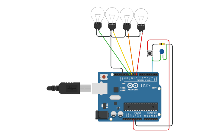 Circuit design simple external interrupt - Tinkercad