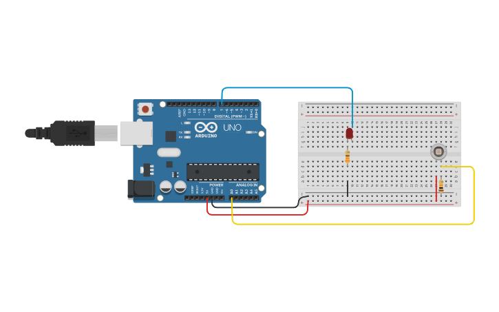 Circuit Design Interfacing Of Photodiode With Arduino Tinkercad
