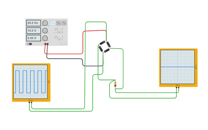 Circuit design Full Wave Rectifier - Tinkercad