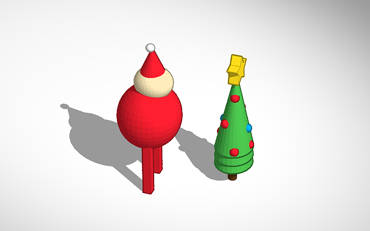 3D design Carmain: Santa Christmas Tree - Tinkercad