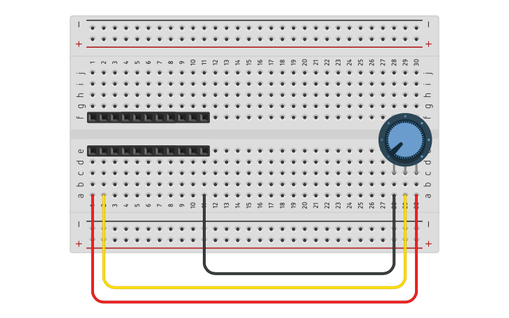 Circuit design Microbit IO - Potentiometer Input - Tinkercad