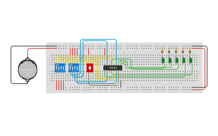 Circuit design Modul 2 Percobaan 2 | Tinkercad