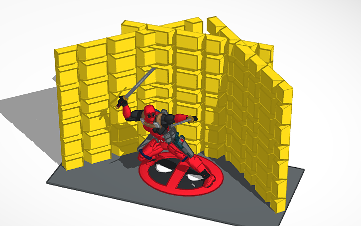 3D design DEADPOOL - Tinkercad