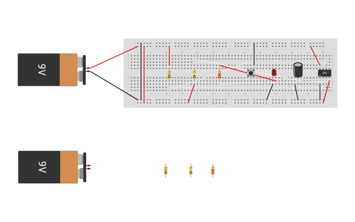Circuit design 555 - Tinkercad