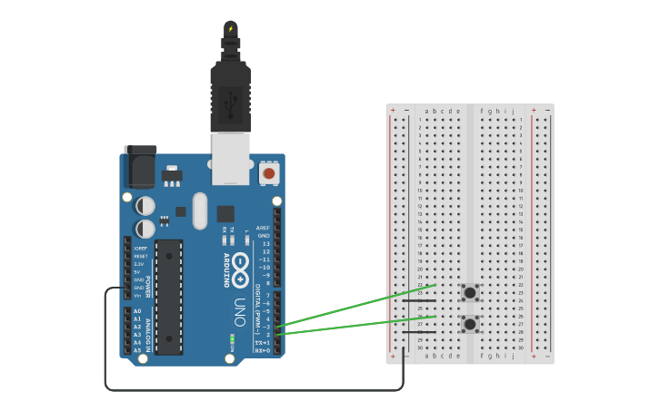 Circuit design Counting to 10 with Arduino Library | Tinkercad