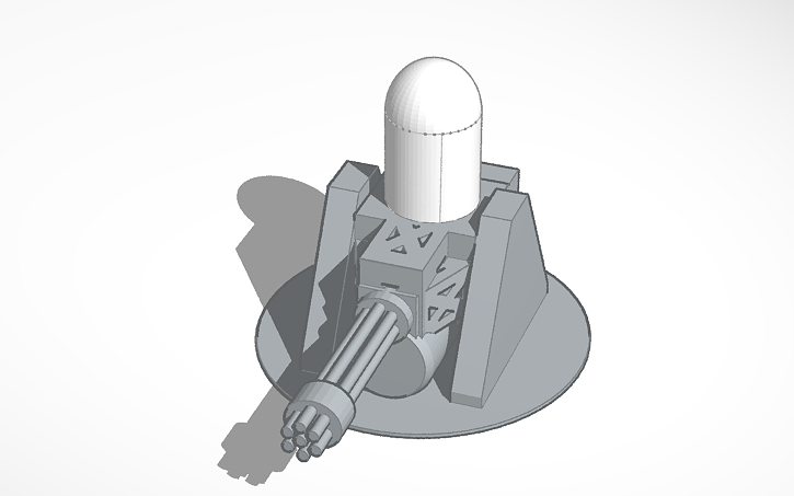 3D design Phalanx ciws Turret - Tinkercad