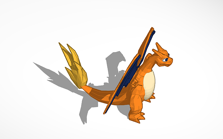 3D design Charizard keychain - Tinkercad