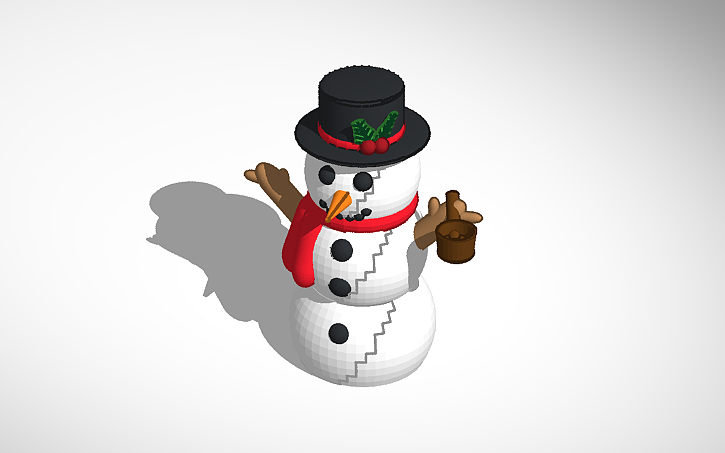 3D design Snowman - Tinkercad
