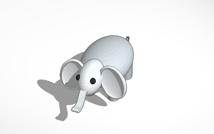 3D design elephant - Tinkercad