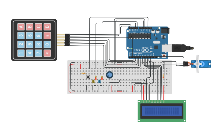 Circuit Design Cerradura Con Clave Semana 6 Tinkercad