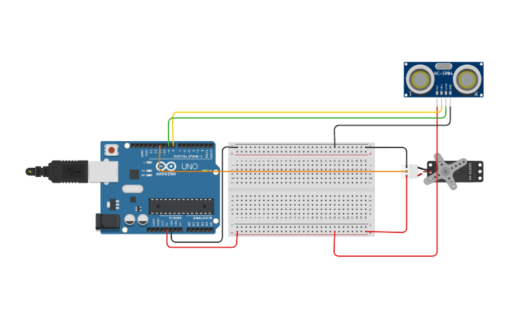 Circuit design Radar System - Tinkercad