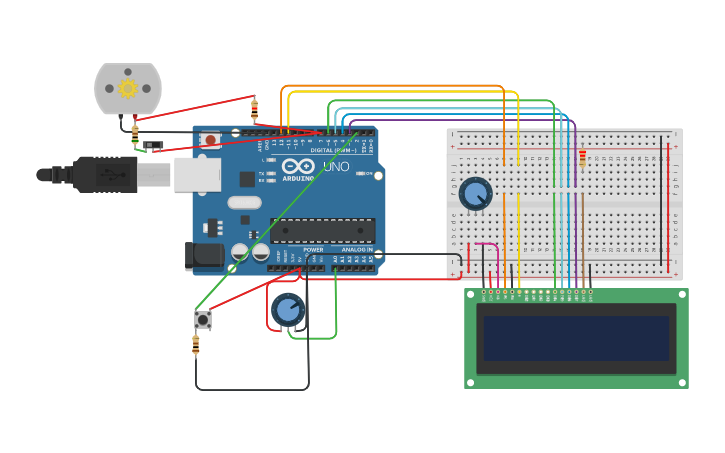 Circuit design 扇風機 - Tinkercad