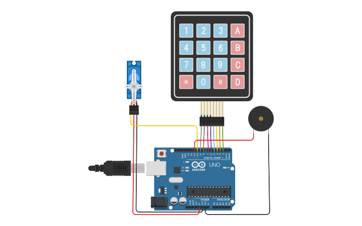 Circuit design CAJA FUERTE - Tinkercad