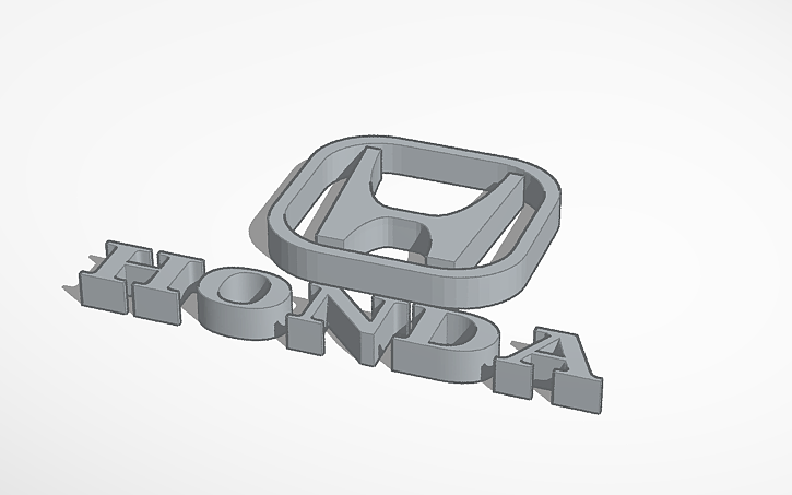 3D design Honda badge - Tinkercad