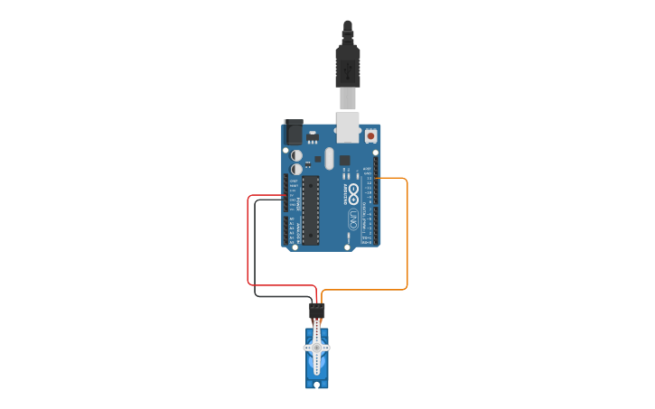 Circuit design EX02 Micro Servo Motor (สีฟ้า) | Tinkercad