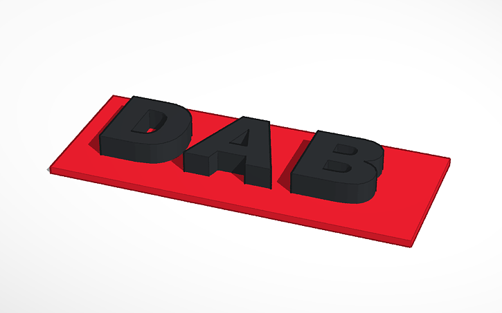 3D design DAB - Tinkercad