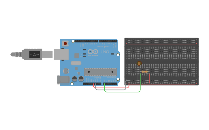 Circuit design LDR Sensor | Tinkercad