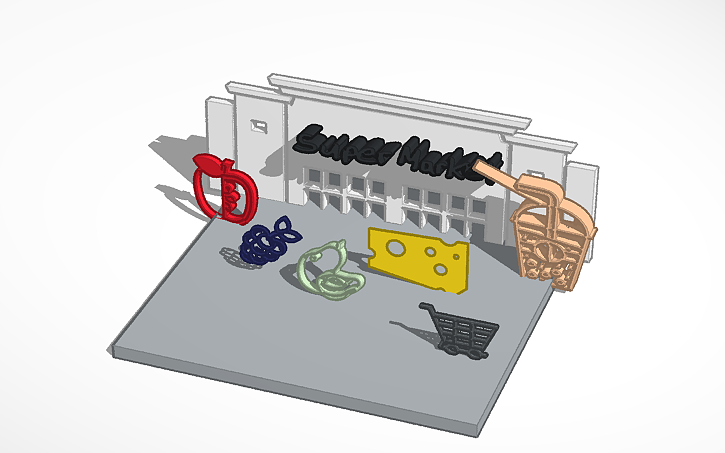 3D design Super market - Tinkercad