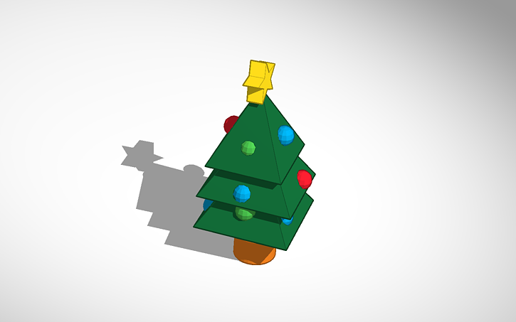 3D design christmas tree - Tinkercad