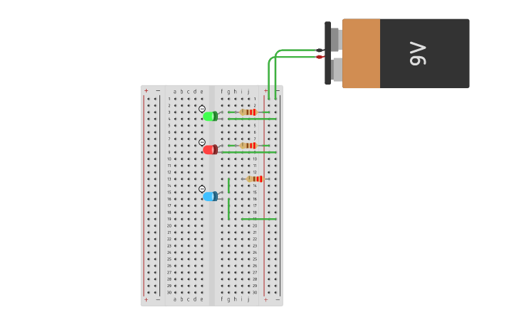 Circuit design LEDs - 14 - Tinkercad