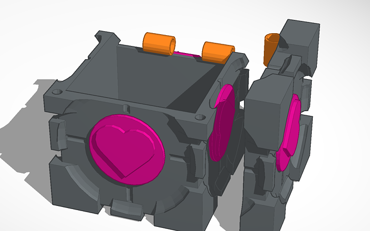 3D design Companion Cube Box V. 2 | Tinkercad